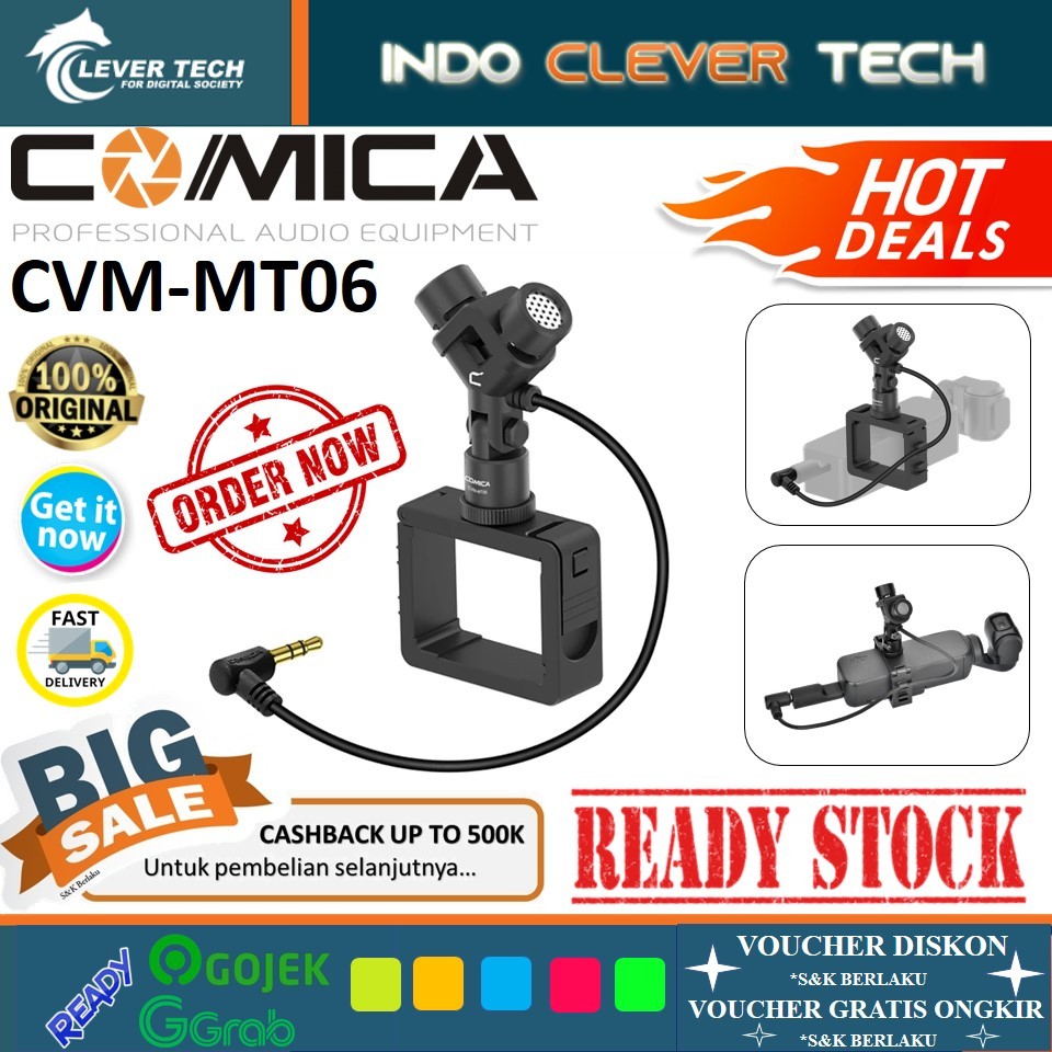 Jual Comica Audio CVM-MT06 XY Camera-Mount Stereo Microphone for DJI ...