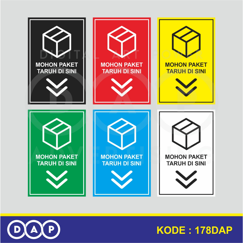Jual 179 - STIKER MOHON PAKET TARUH DISINI - 20 X 30 CM - VYNIL ...