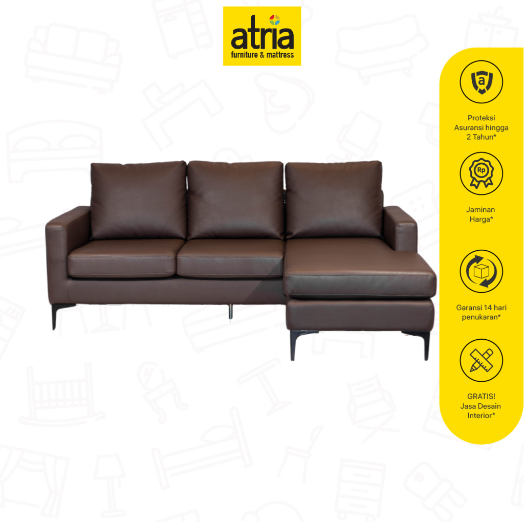 Jual Atria Blume Sofa Ruang Keluarga Model L Shape | Shopee Indonesia