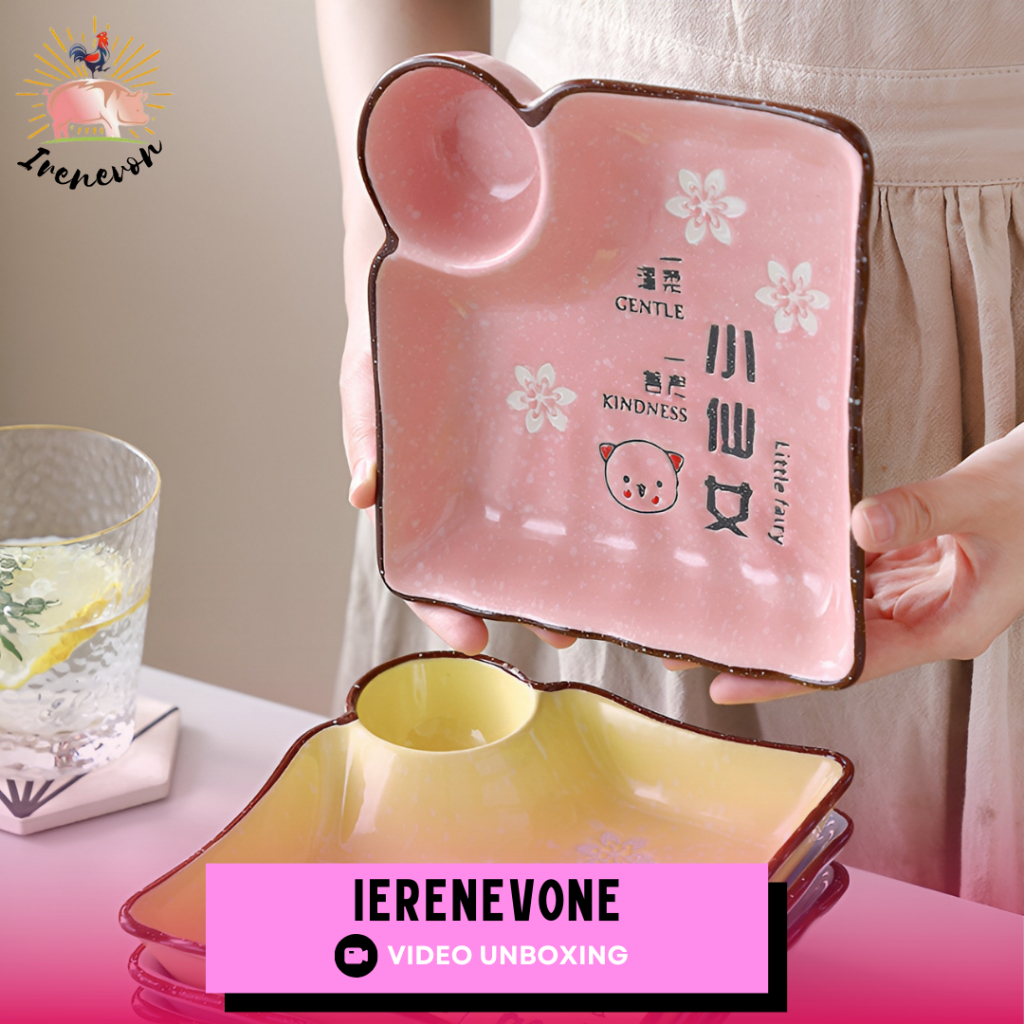 Jual Piring pangsit keramik piring saus piring keramik platting plate ...