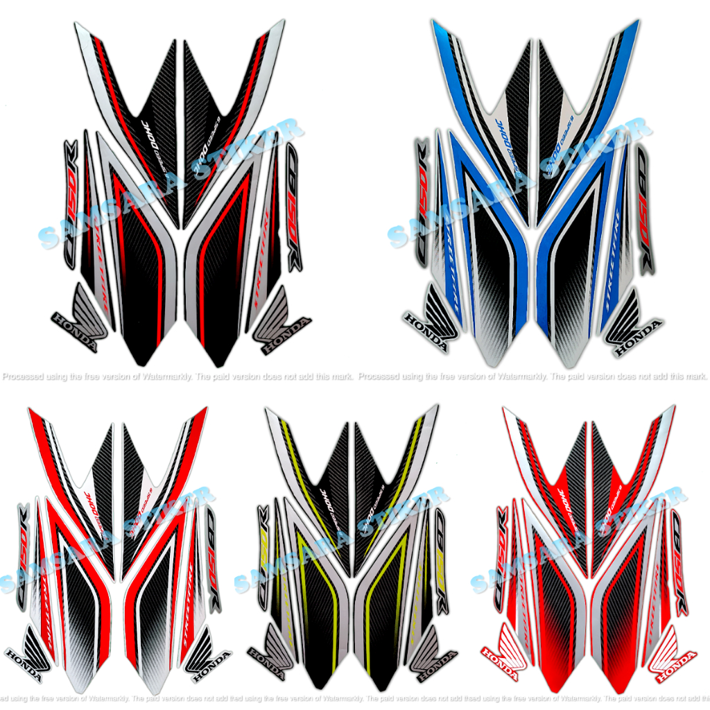 Jual STICKER STRIPING MOTOR HONDA CB150R 2016 SE STANDAR FULL SET ...