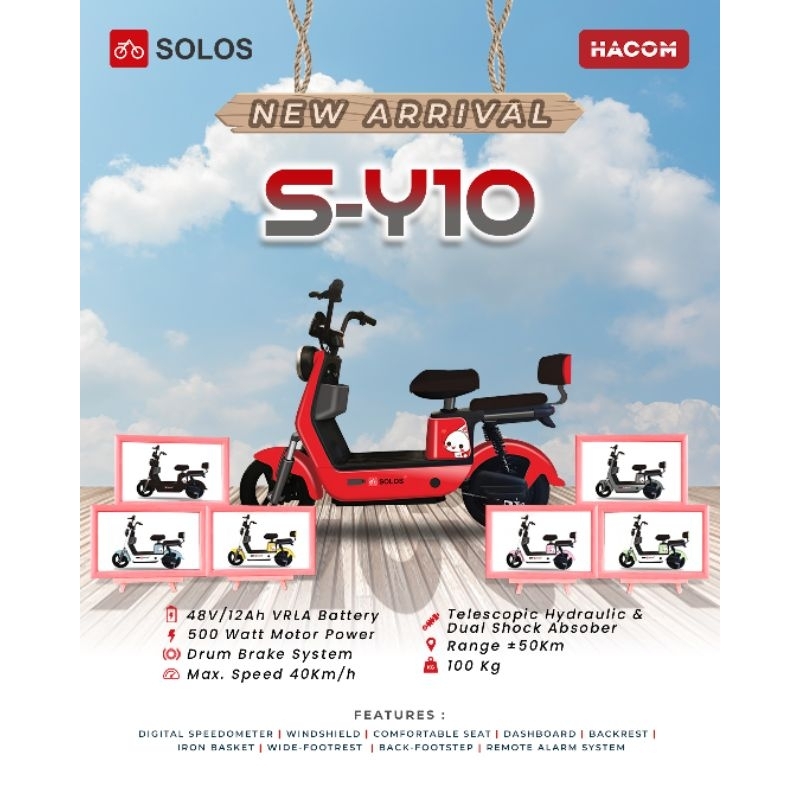 Jual sepeda listrik SOLOS SY10 | Shopee Indonesia