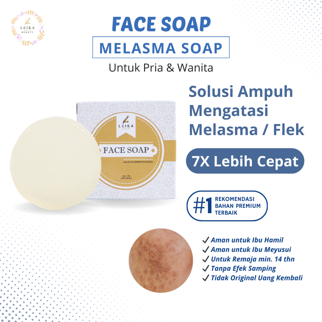 Jual Face Soap Leika Skincare - Sabun Flek Tebal BPOM Sabun Flek Hitam ...