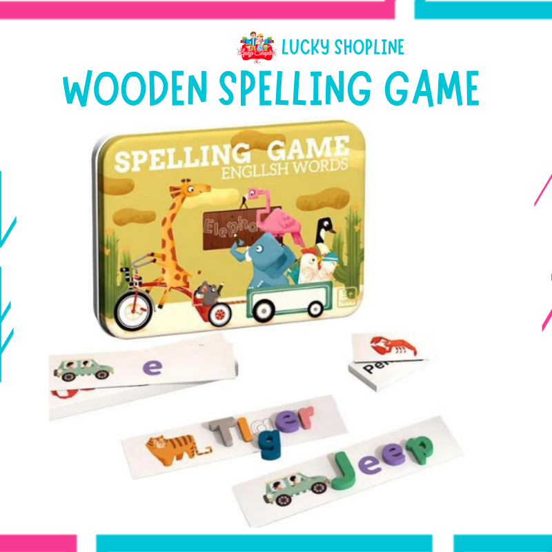 Jual [BIG SALE] Wooden Spelling game / Mainan edukasi mengeja suku kata ...