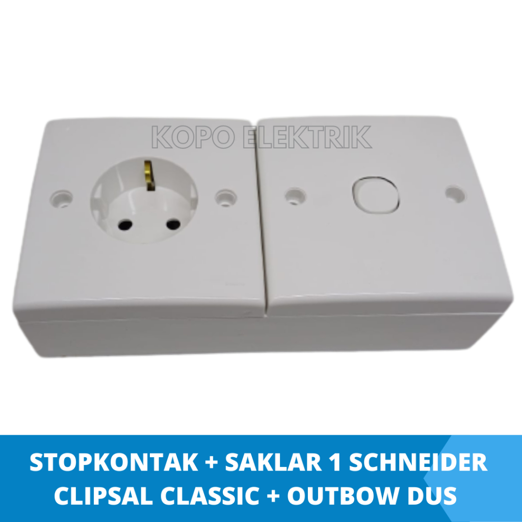 Jual Stopkontak + saklar 1 Schneider Clipsal Classic + outbow dus | Shopee Indonesia