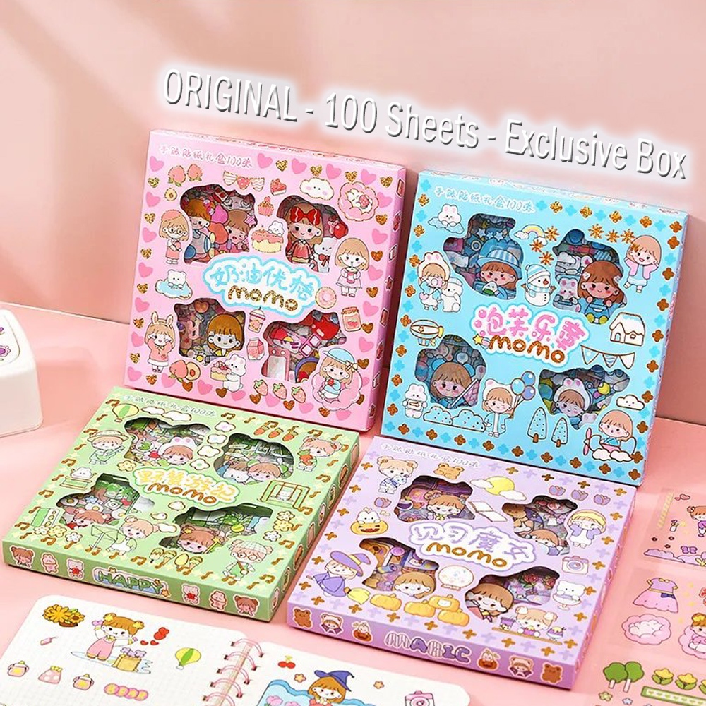 Jual Stiker Momo ISI 100 Gift Pack Box Exclusive Series Kartun Korea ...