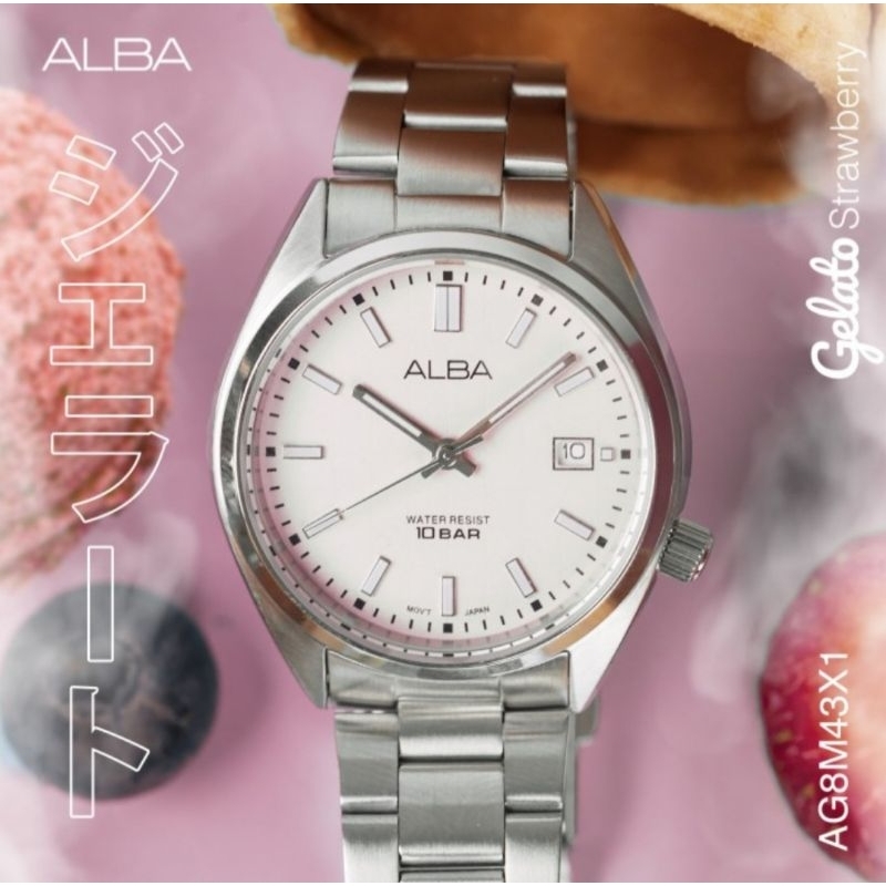Jual Jam Tangan Alba Unisex Silver Alba Gelato AG8M43 Quartz AG8M43X1 ...