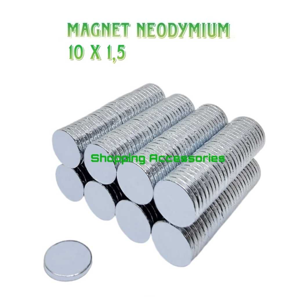 Jual Magnet Neodymium Coin Bulat ukuran 10x1,5mm -1pcs | Shopee Indonesia