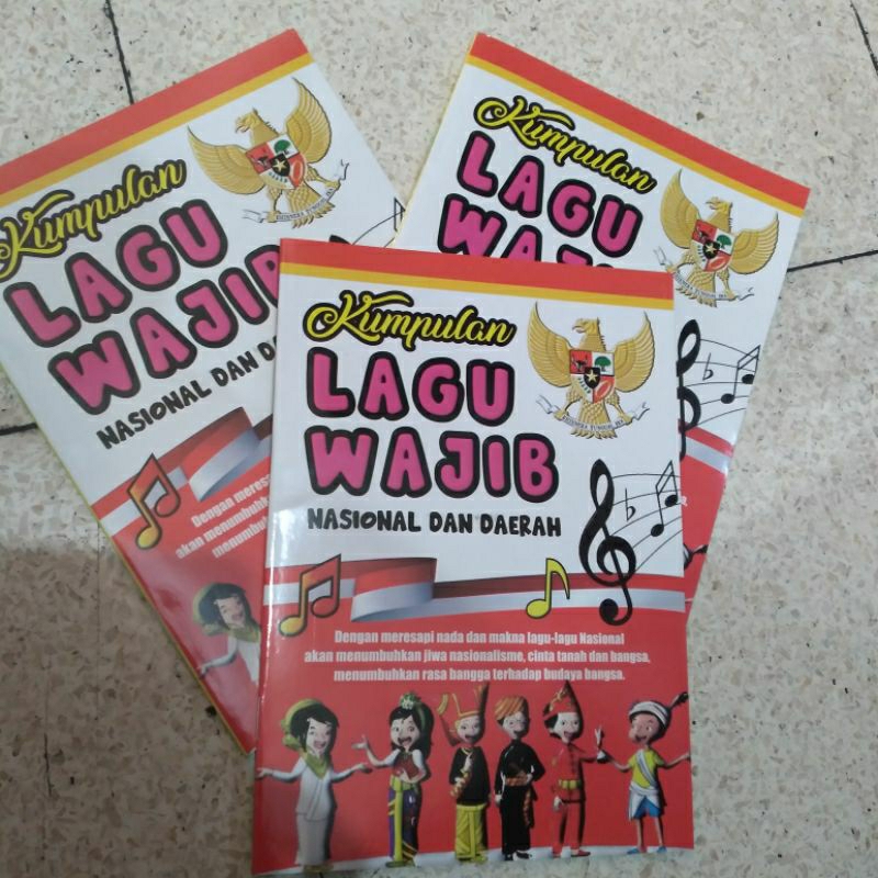 Jual Buku kumpulan lagu wajib nasional dan daerah ukuran A5 sebuku ...