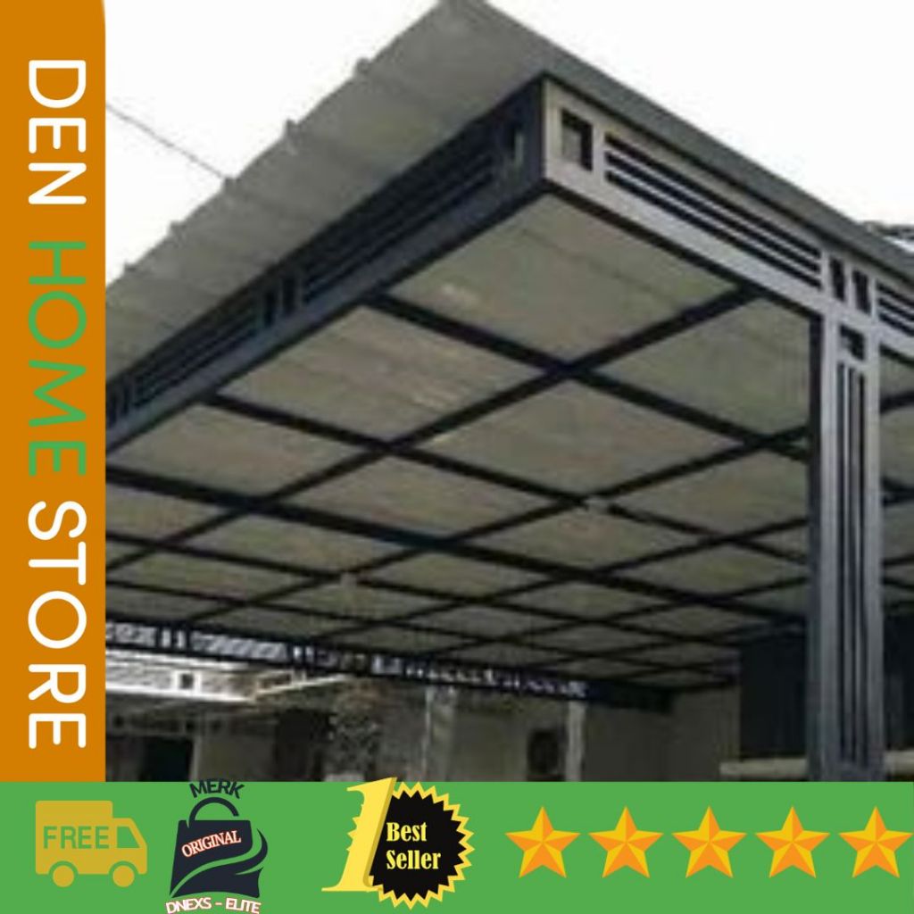 Jual kanopi baja ringan minimalis modern terbaru atap alderon single ...
