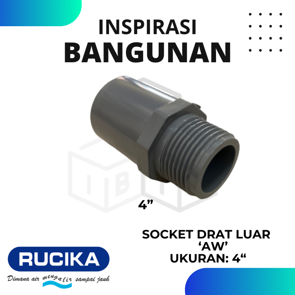 Jual fitting pipa socket drat luar SDL 4" rucika AW kuat dan tahan lama ...