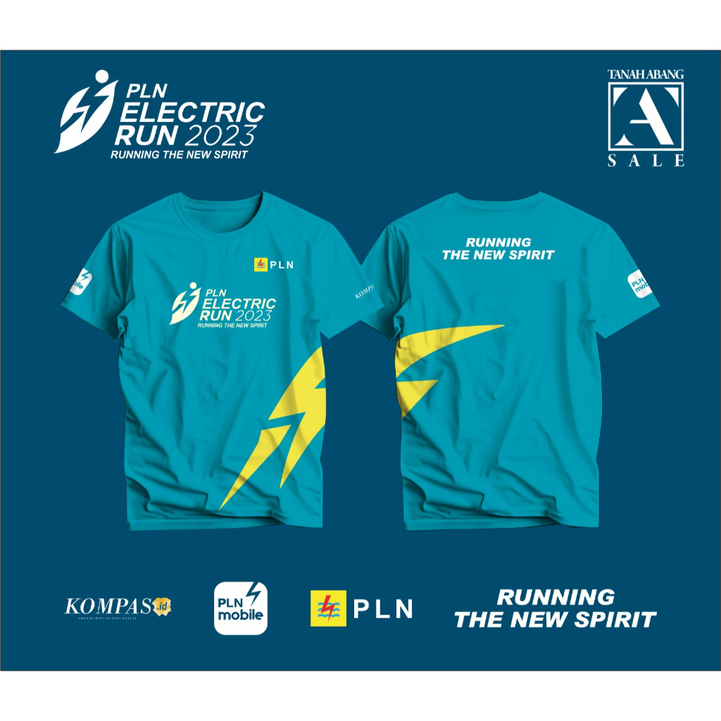 Jual KAOS PLN ELECTRIC RUN 2023. TERSEDIA SIZE KIDS SAMPAI JUMBO ...