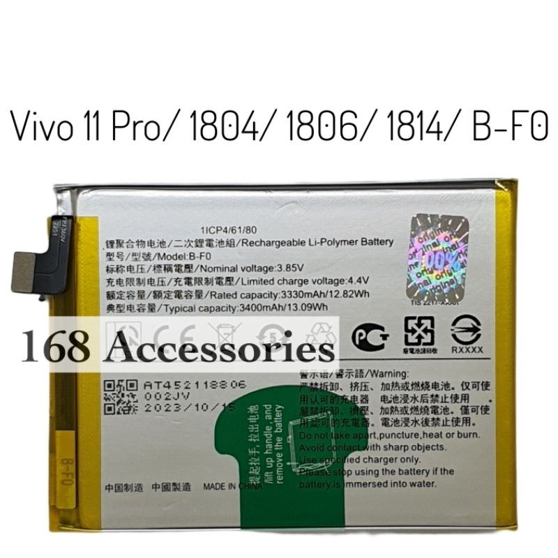Jual Baterai Batre Vivo V11 Pro Batrai Vivo 1804 1806 1814 B-F0 BF0 ...