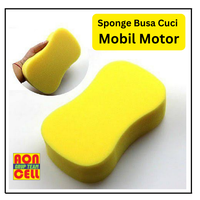 Jual Sponge Busa Cuci Mobil Motor Piring Kuning 8 Busa Foam Wash Tebal ...
