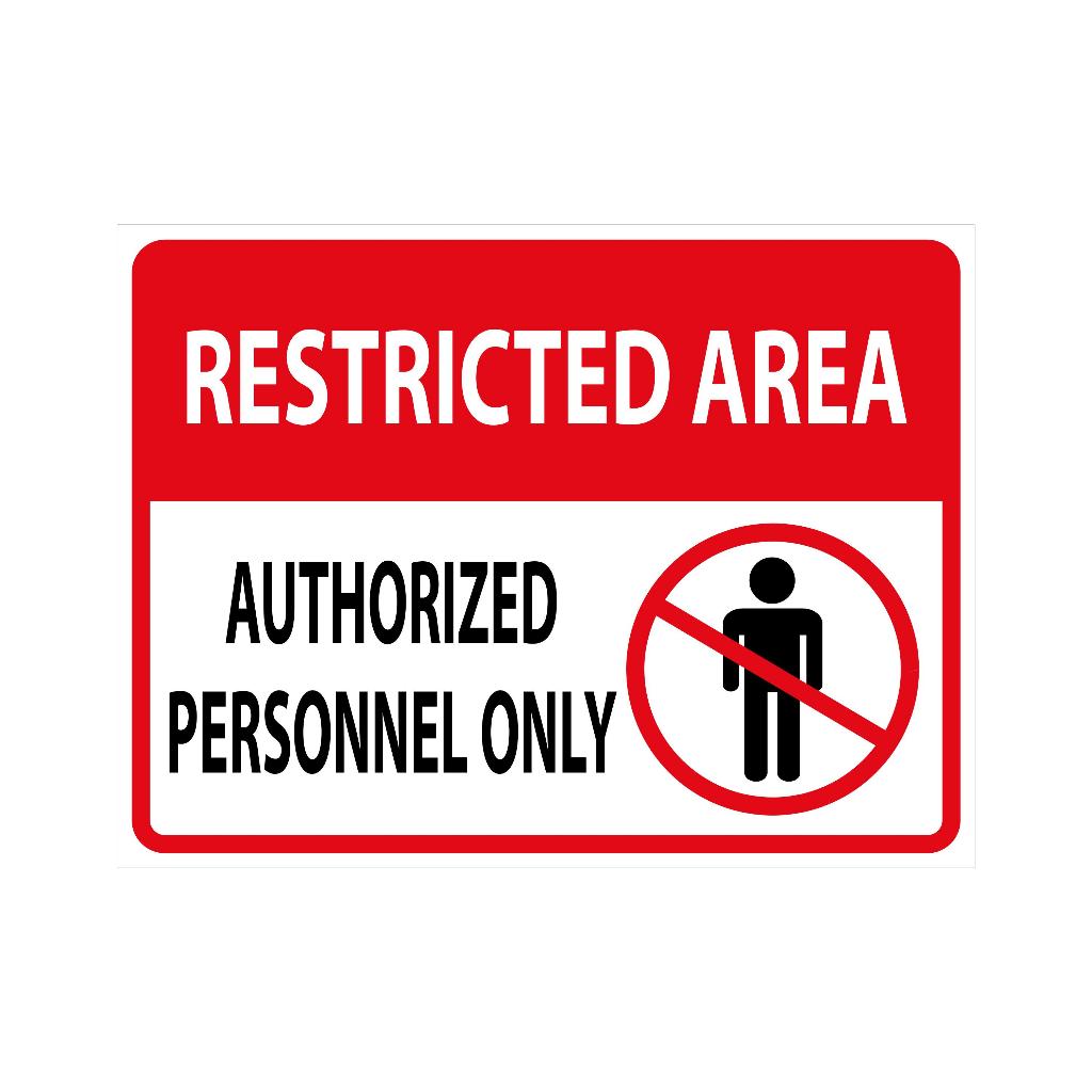 Jual STIKER VINYL RESTRICTED AREA Uk. 15 x 20 CM SIGN RAMBU K3 | Shopee ...