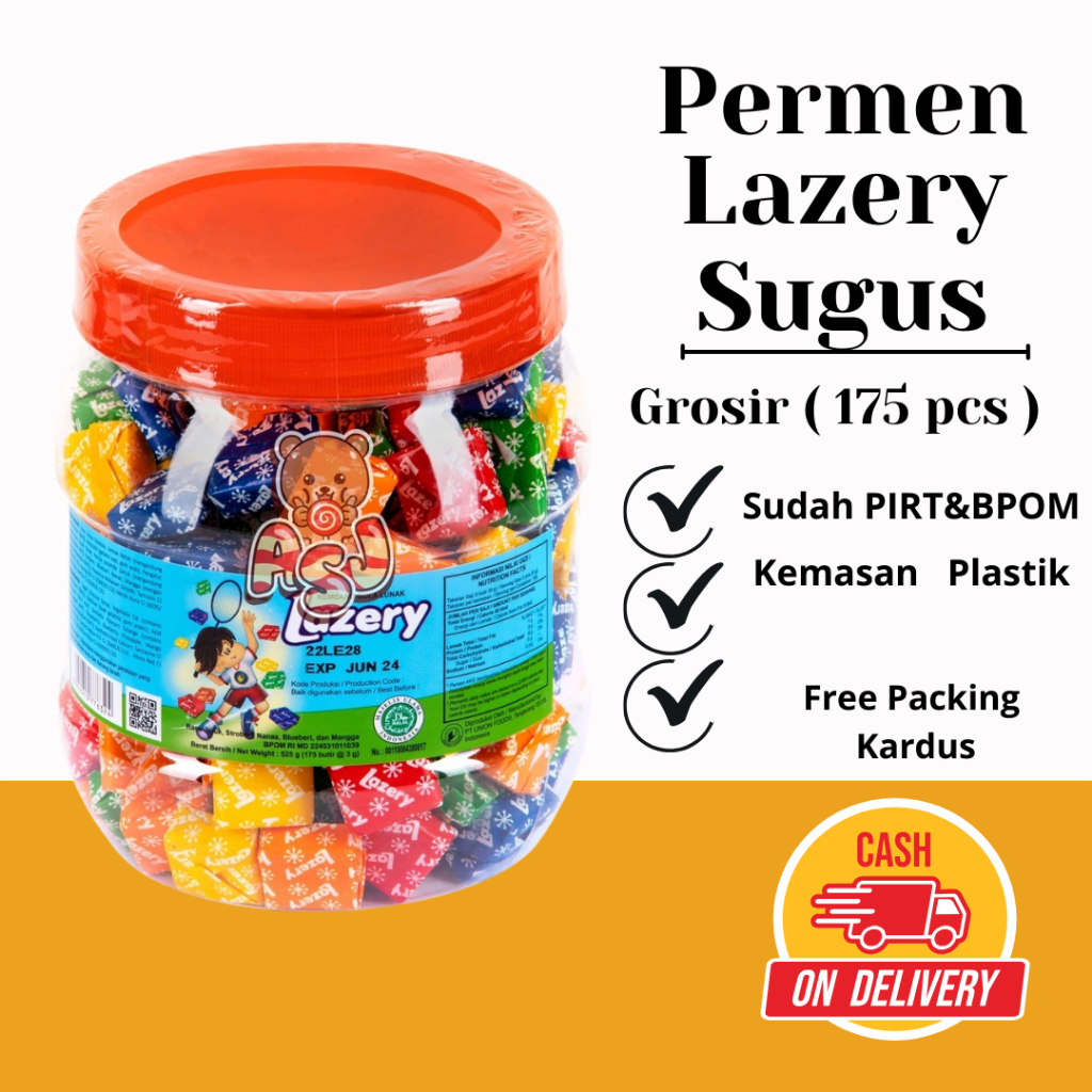 Jual [ PT SNACK ] Permen lazery sugus isi 175 pcs aneka cemilan permen ...