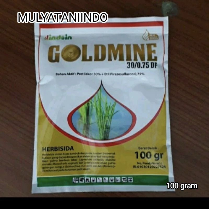 Jual Herbisida pra tumbuh padi Goldmine 100 gram pembeku biji gulma ...