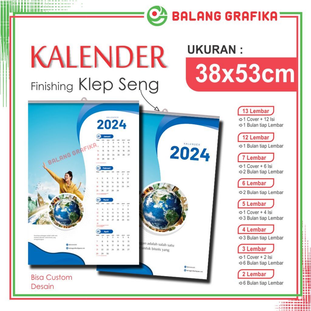 Jual Kalender Dinding Custom Kelender Perusahaan Kampus Sekolah ...