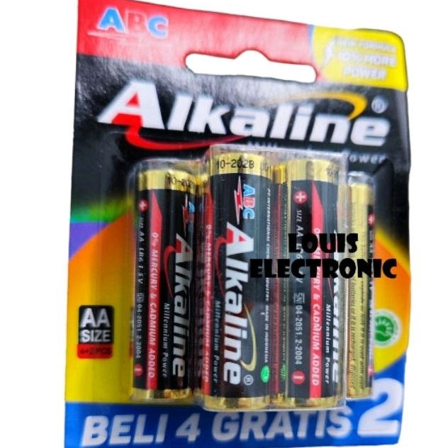 Jual Baterai Batre Battery ABC Alkaline AA A2 ORIGINAL ( 6 Pcs ) Grosir ...