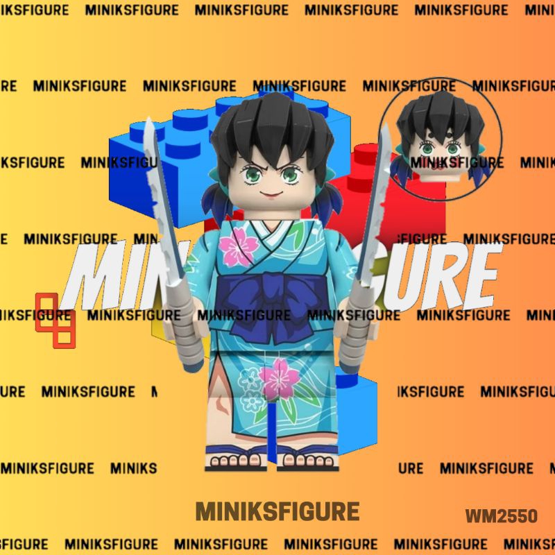 Jual Mainan Balok Susun Figure Mini Hashibira Inosuke as Courtesan ...