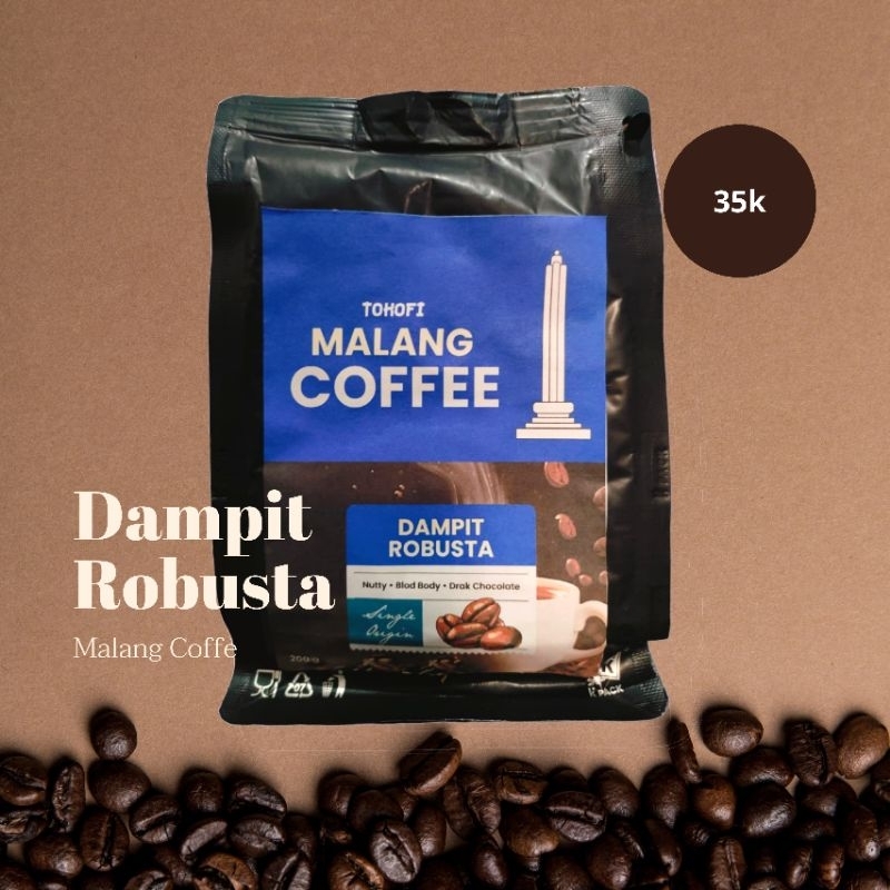 Jual Malang Kopi Dampit Robusta 200g | Dark Chocolate Kopi Malang ...