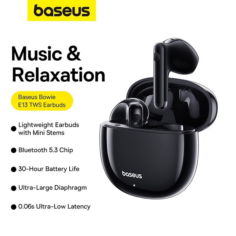 Jual BASEUS Bowie E13 TWS EQ Headset Bluetooth 5.3 Low latency | Shopee ...