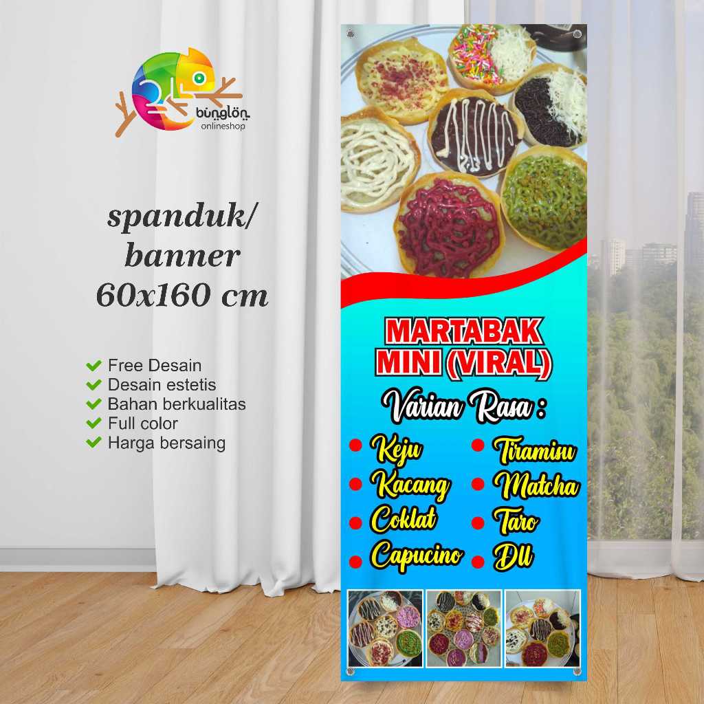 Jual Spanduk Banner 60x160 Martabak Mini Custom | Shopee Indonesia