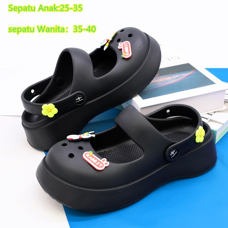Jual IRSOE Mixue Sandal Kodok Wanita Fuji Classic Bae Clog Sandal Karet ...