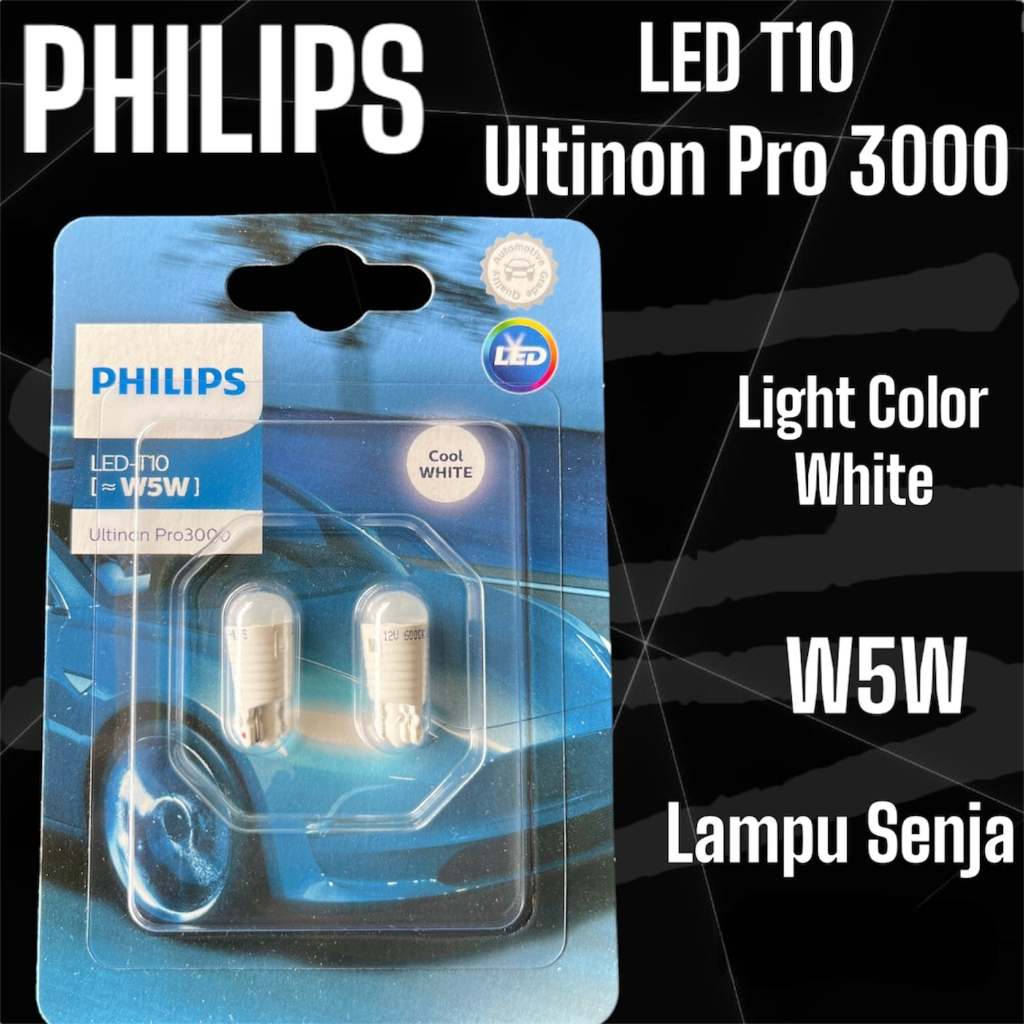 Jual Philips LED Ultinon Pro3000 W5W Cool White - Lampu senja Mobil dan Motor Terbaik Original ...