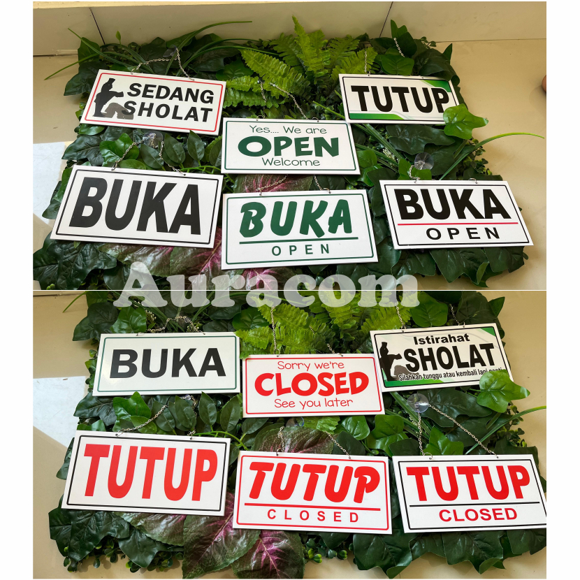 Jual custom open close pintu / Papan open close / Buka tutup akrilik ...