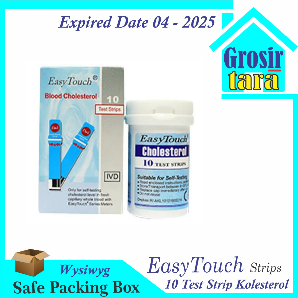 Jual Strip Stik Kolesterol Easy Touch Strip EasyTouch Blood Cholesterol ...