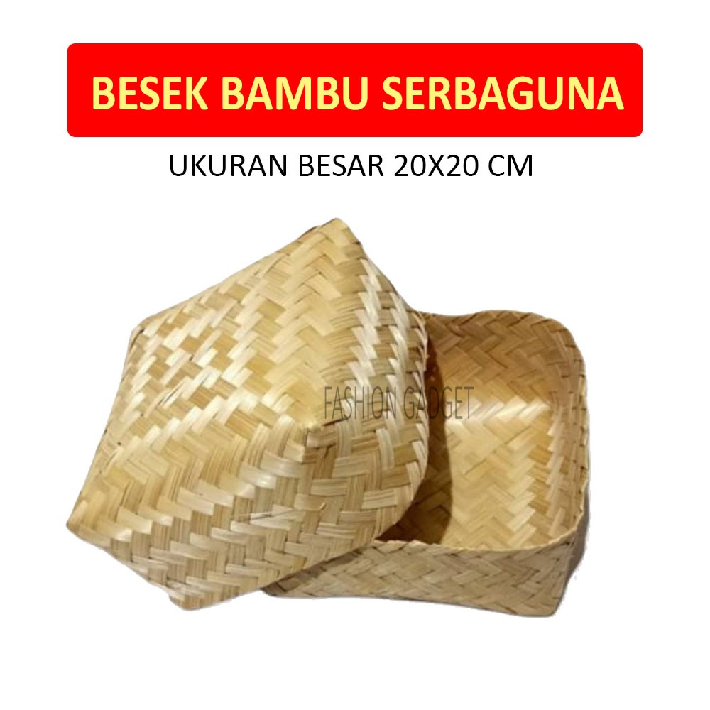 Jual Besek Bambu 20x20 Sepasang Murah Besek Nasi Box Besar Packing ...
