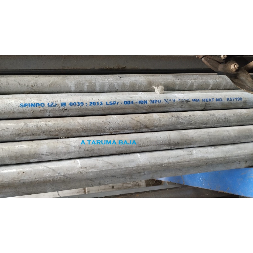 Jual 6 pcs x 1 m, Pipa Galvanis SNI 1/2 inch, Spindo Medium 1/2" SNI ...