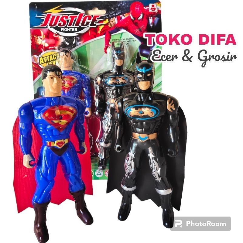 Jual DT Toys - MAINAN JUSTICE FIGHTER 2 ROBOT MENYALA BATMAN & SUPERMAN ...