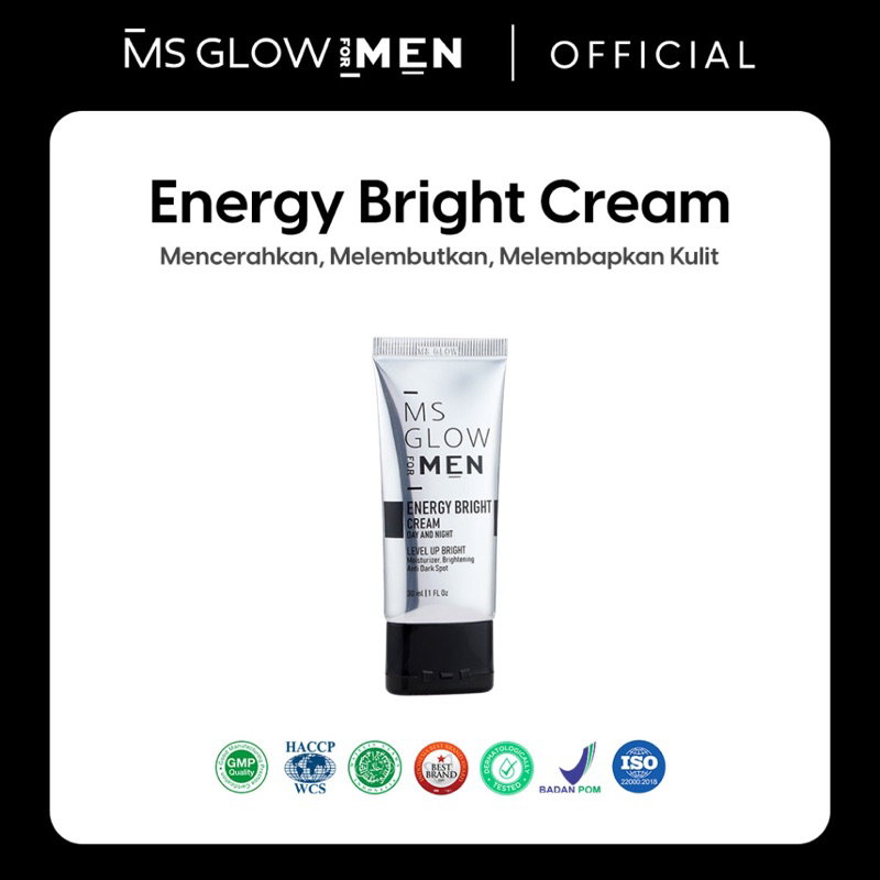 Jual MS GLOW FOR MEN - ENERGY BRIGHT CREAM - CREAM FOR MEN - DAY AND ...
