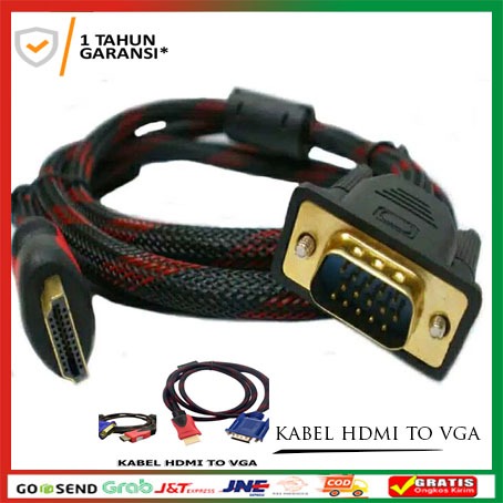 Jual kabel vga to hdmi 1.5meter super HD | Shopee Indonesia