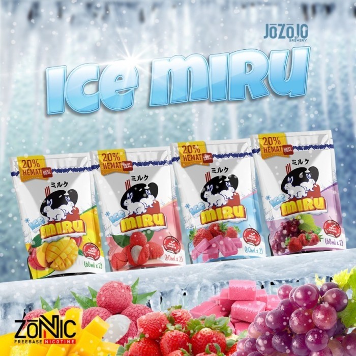Jual LIQUID MIRU ICE FRUITY 60ML SERIES HARGA SATUAN | Shopee Indonesia