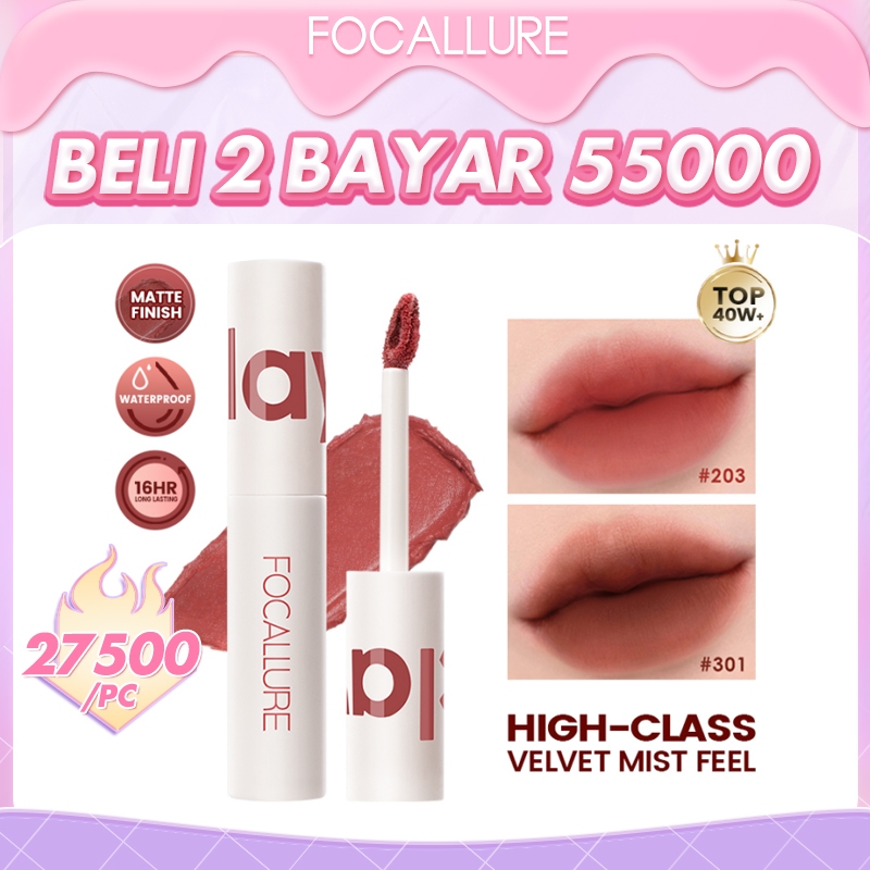 Jual FOCALLURE Matte Lipstick Lip Mist Long-lasting Lip Cream Long ...