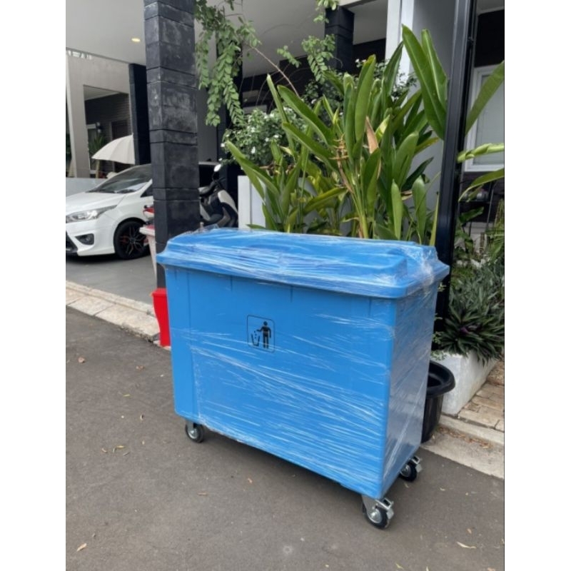 Jual tempat sampah/tong sampah besar fiber kapasitas 660L | Shopee ...