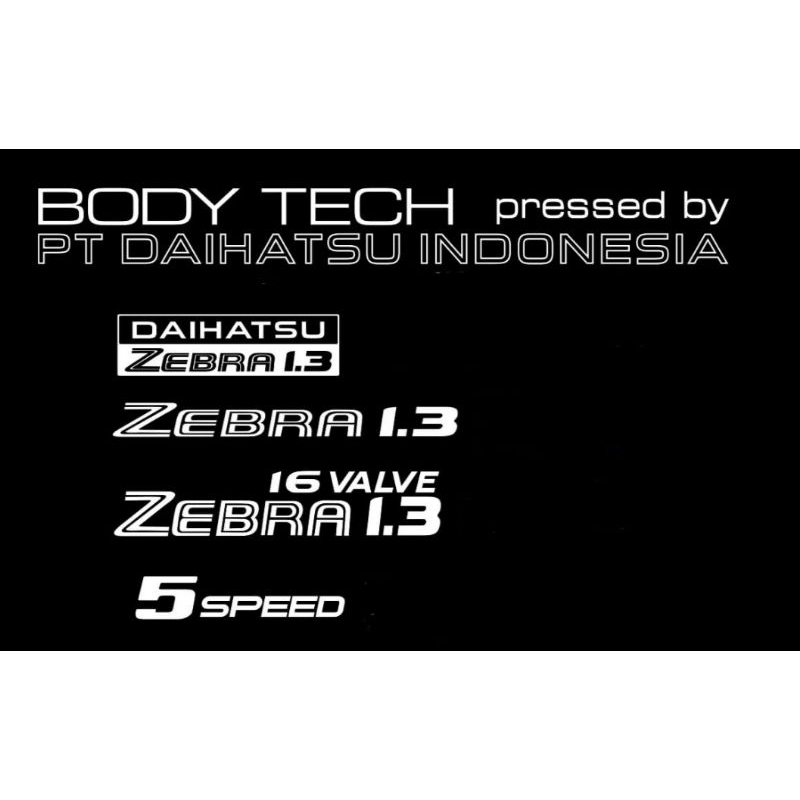 Jual Sticker Zebra Bodytech SatuSet | Shopee Indonesia