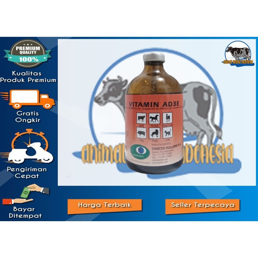 Jual Vitamin AD3E Holland - Vitamin AD3E Injeksi - Pantex Holland AD3E ...