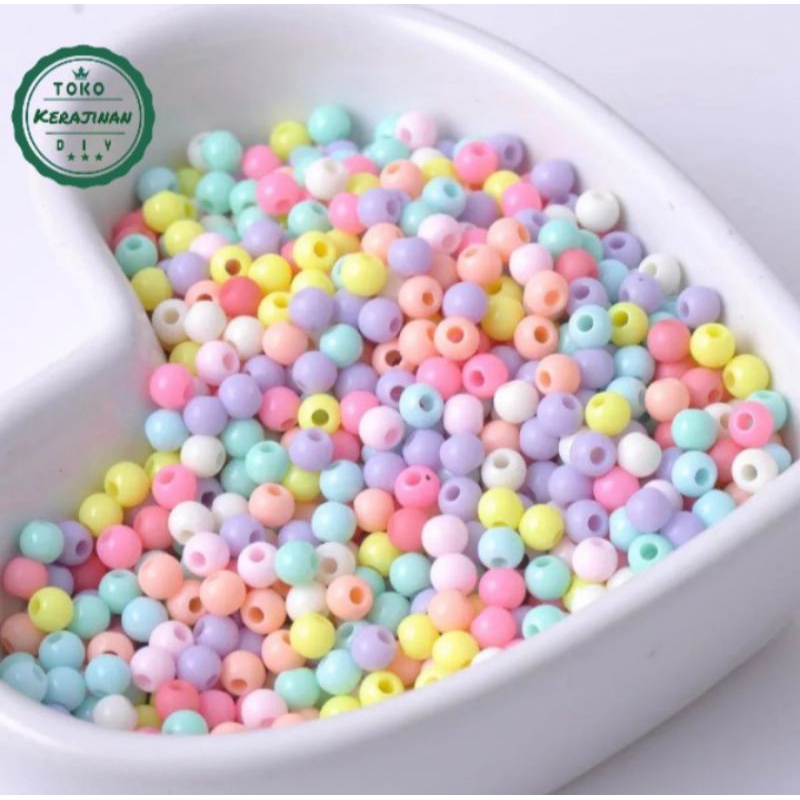 Jual Mote Susu Bulat Manik - Manik Susu Pastel Mix 4mm Bahan Kerajinan DIY | Shopee Indonesia