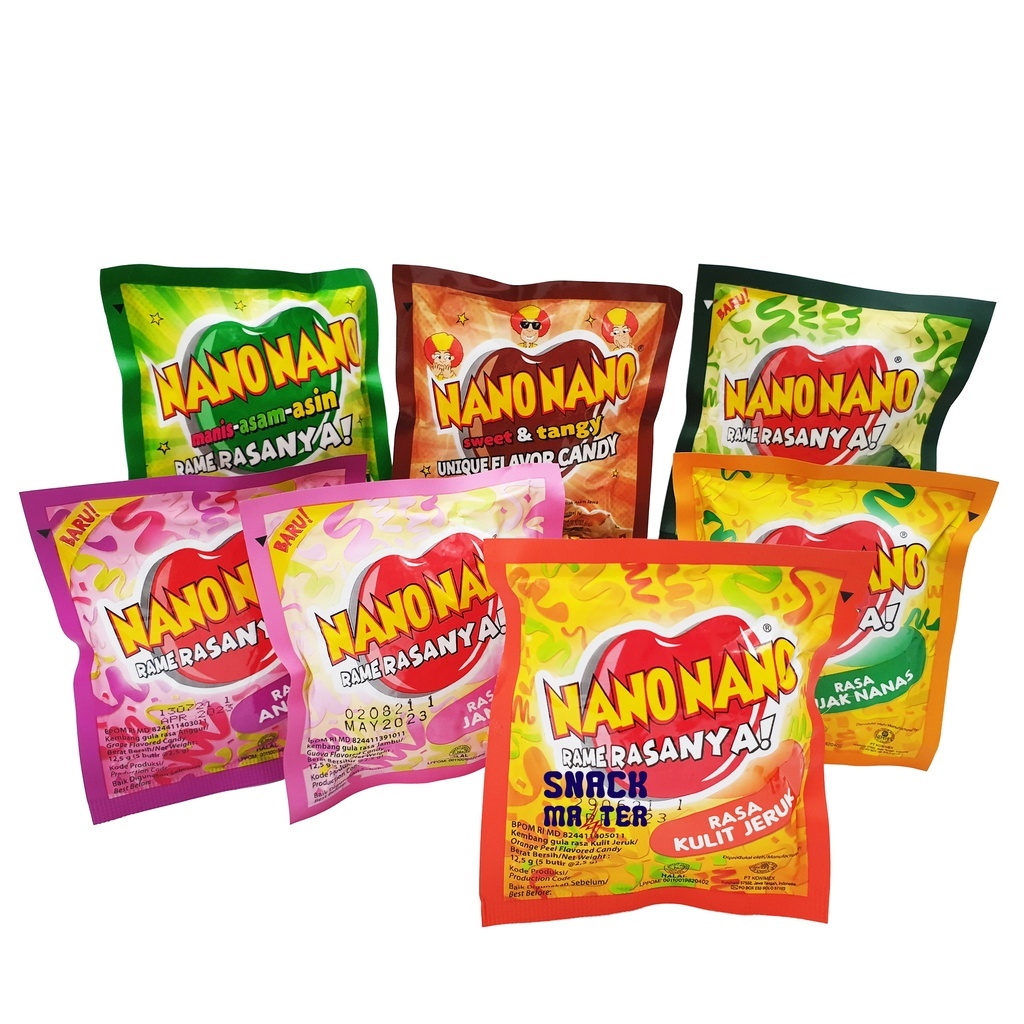 Jual PERMEN NANO NANO SACHET Isi 5 Varian Terlengkap Butir Permen Rasa ...