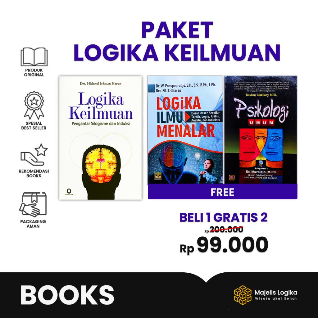 Jual Paket 3 Buku Logika Keilmuan - Majelis Logika | Shopee Indonesia