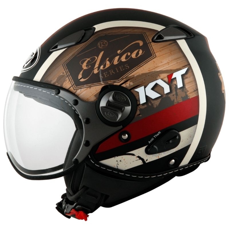 Jual HELM KYT ELSICO KYT RETRO #4 CREAM | Shopee Indonesia