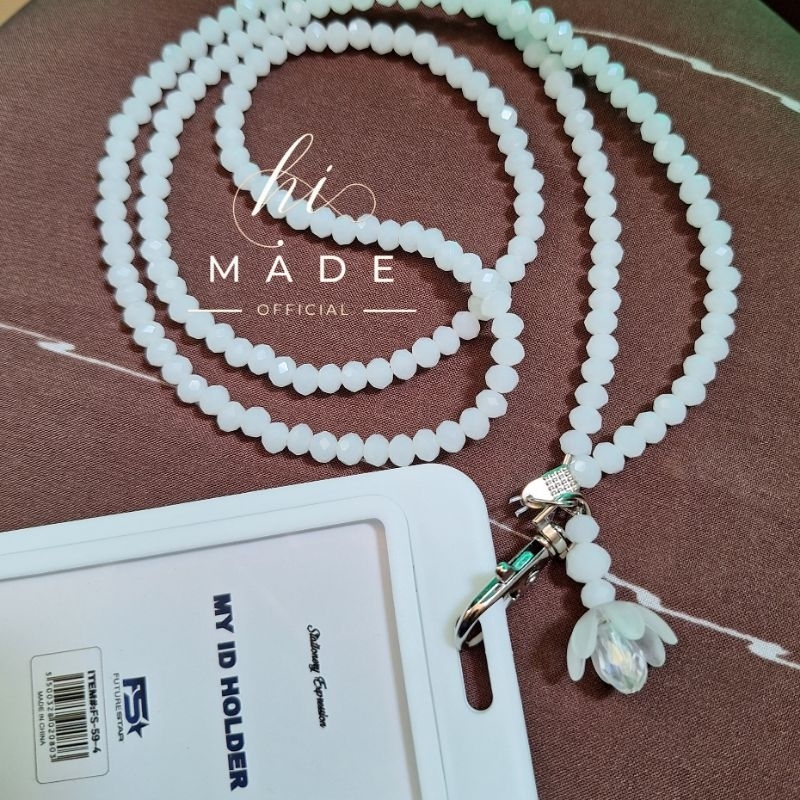 Jual Lanyard crystal name tag kristal tali gantung photocard holder id ...