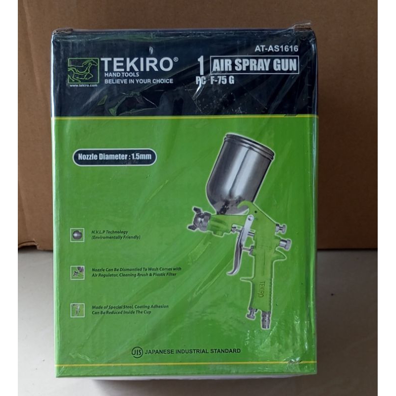 Jual TEKIRO SPRAY GUN F75 TABUNG ATAS SEMPROTAN CAT SPET F75G | Shopee ...