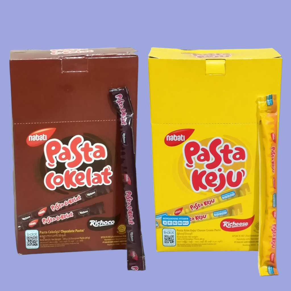 Jual Richeese Nabati Pasta Keju Coklat 5gr [30 pcs/box] | Shopee Indonesia