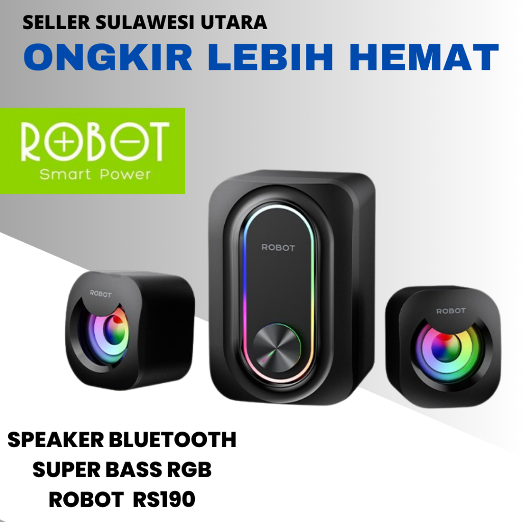 Jual SPEAKER COMPUTER ROBOT RS190 RGB LIGHTS LAPTOP/PC/GAMING SOUNDBAR ...