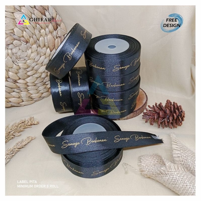 Jual 1.3cm label pita label pakaian/pita satin/satin pita/pita label ...